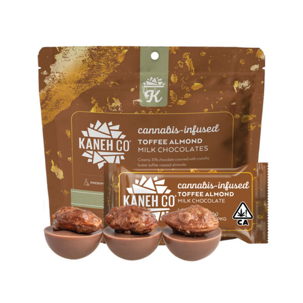 Kaneh Co. - Toffee Almond Milk Chocolates 100MG - The Kind Center
