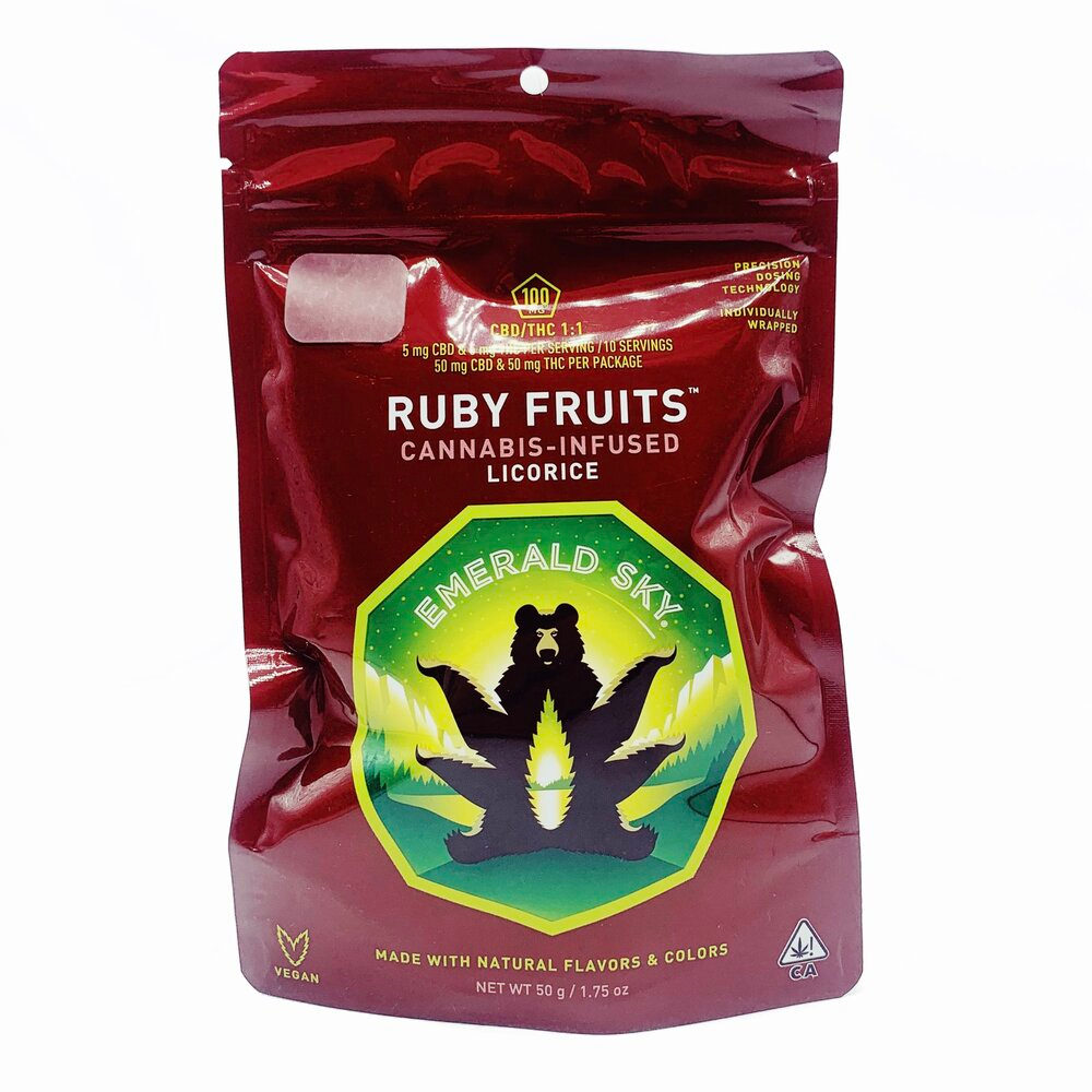 Ruby Fruit Licorice Hybrid 1:1 CBD THC - The Kind Center