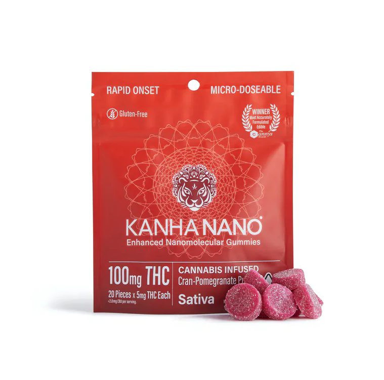 Kanha Treats - Sativa Cran-Pomergranate Punch Nano Gummies 100MG - The ...