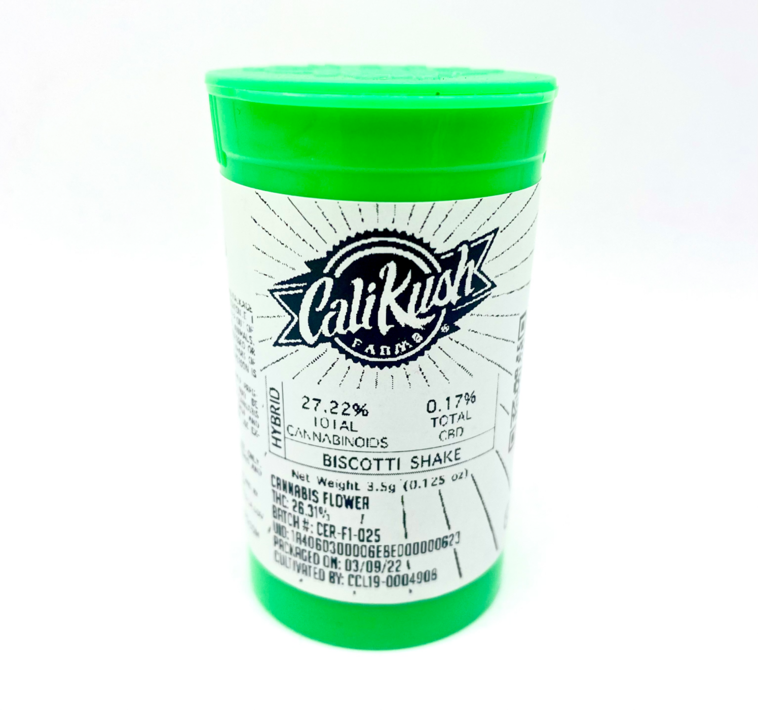 Cali Kush Farms - Biscotti Shake 3.5G - The Kind Center