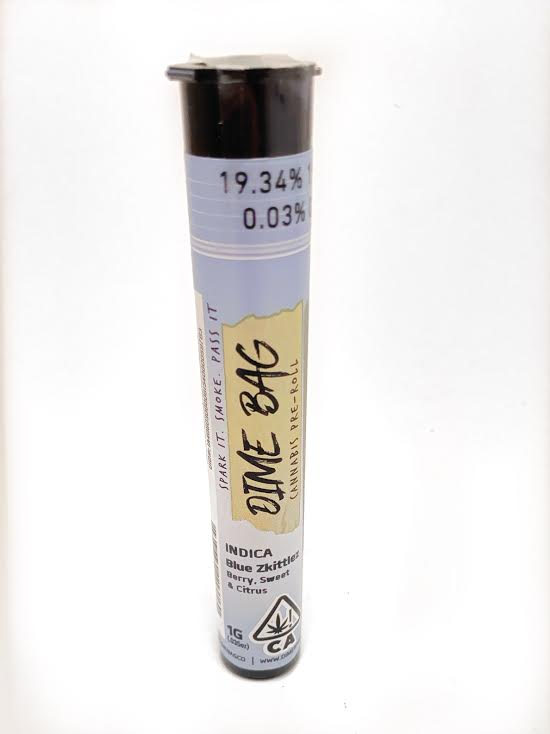 Blue Zkittlez 1g Preroll - The Kind Center