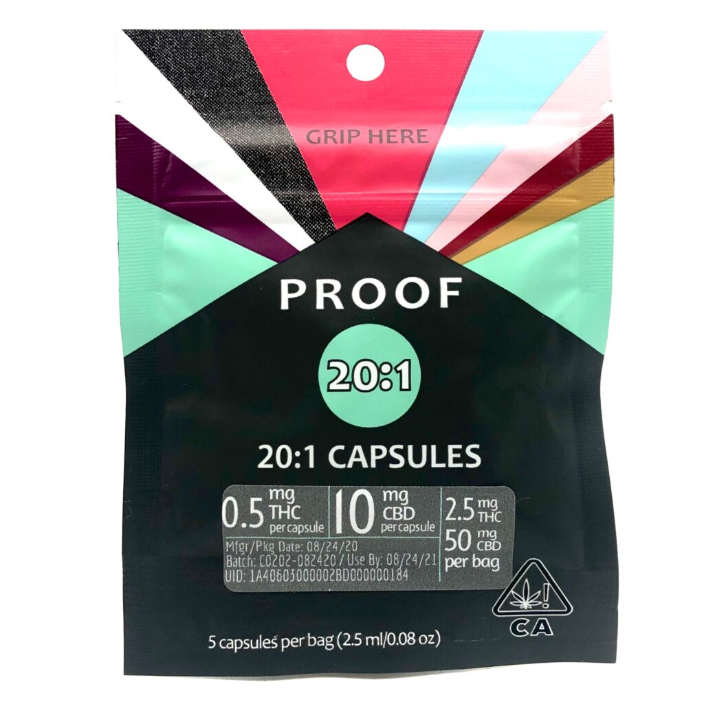 Proof - 20:1 CBD Capsules 5PK - The Kind Center