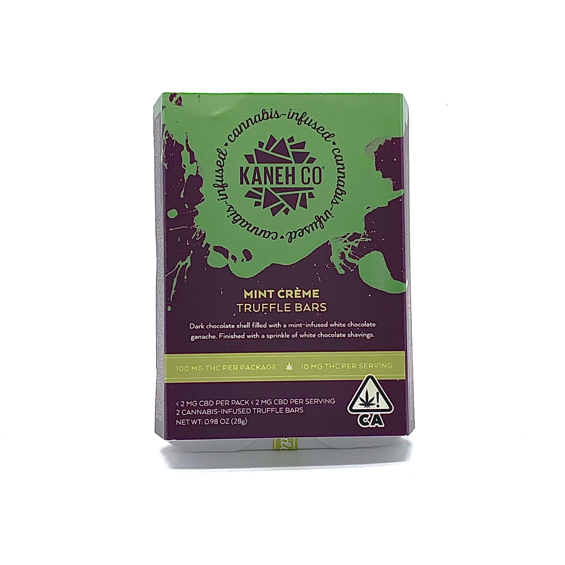 Kaneh Co. - Mint Creme Truffle Bar 100mg - The Kind Center