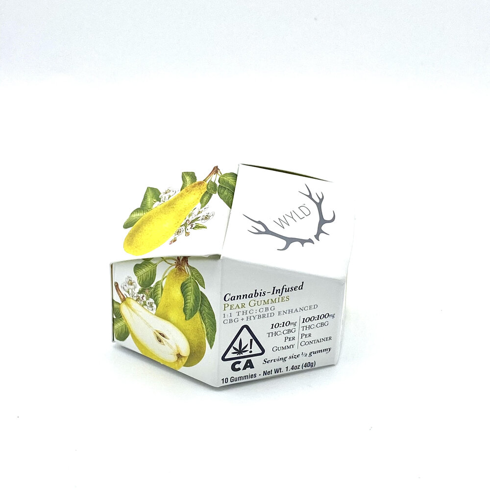 Wyld - Pear Gummy Pack CBG/THC - The Kind Center