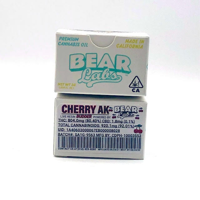 Bear Labs - Cherry AK Budder 1g - The Kind Center