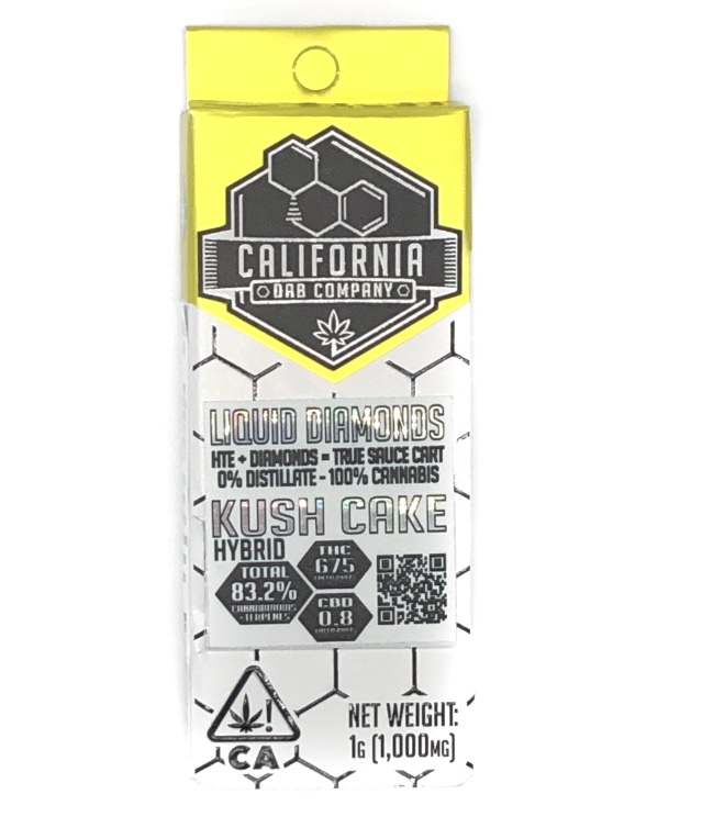 California Dab Company - Kush Cake Sauce Cartridge 1G - The Kind Center