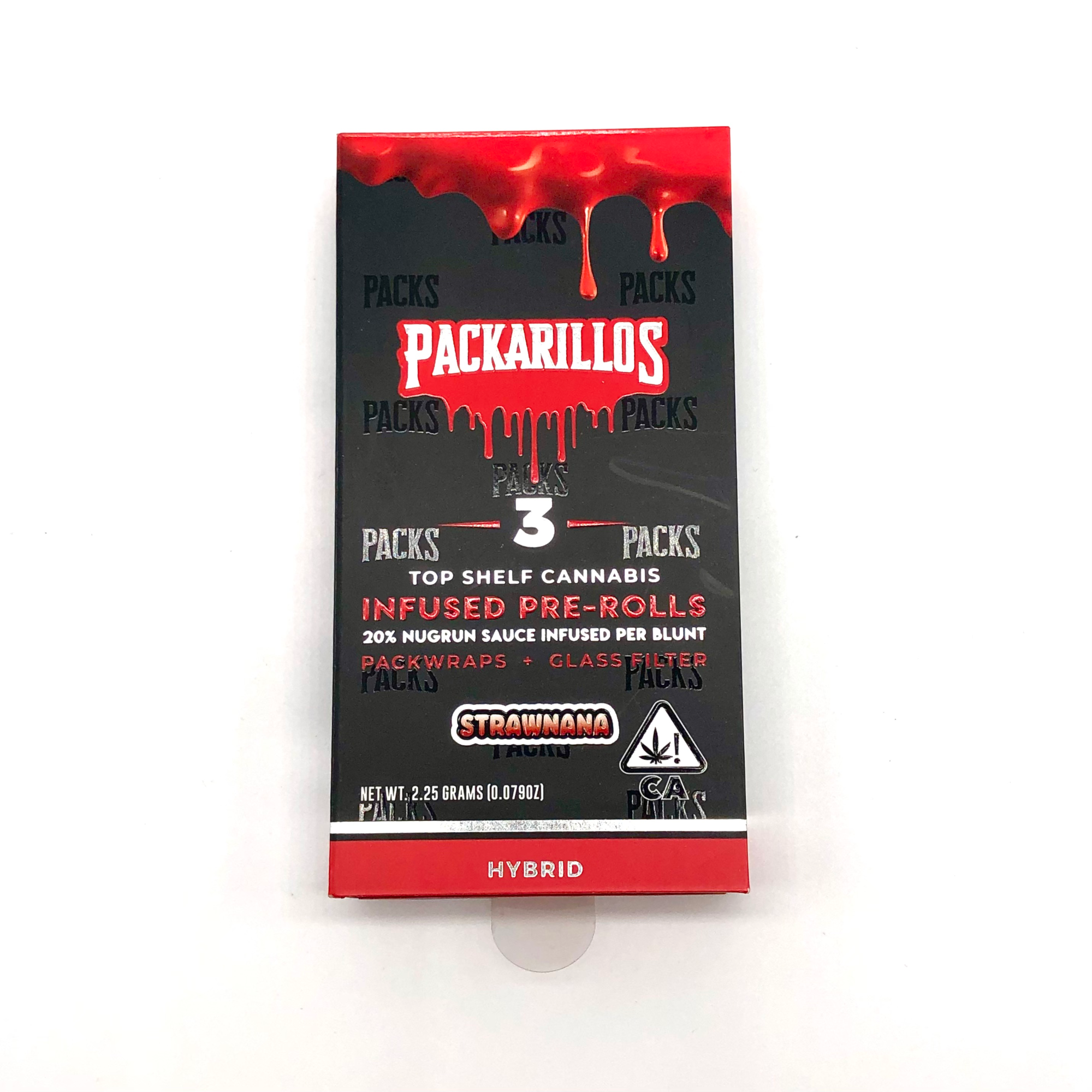 Packwoods - Packarillos Strawnana 3pk 2.25g Infused Pre Rolls - The ...