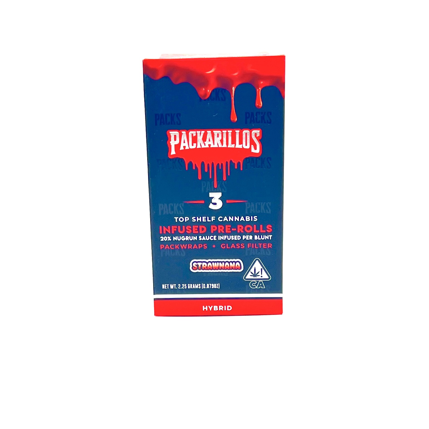 Packarillos - Strawnana Infused 3pk Pre Rolls - The Kind Center