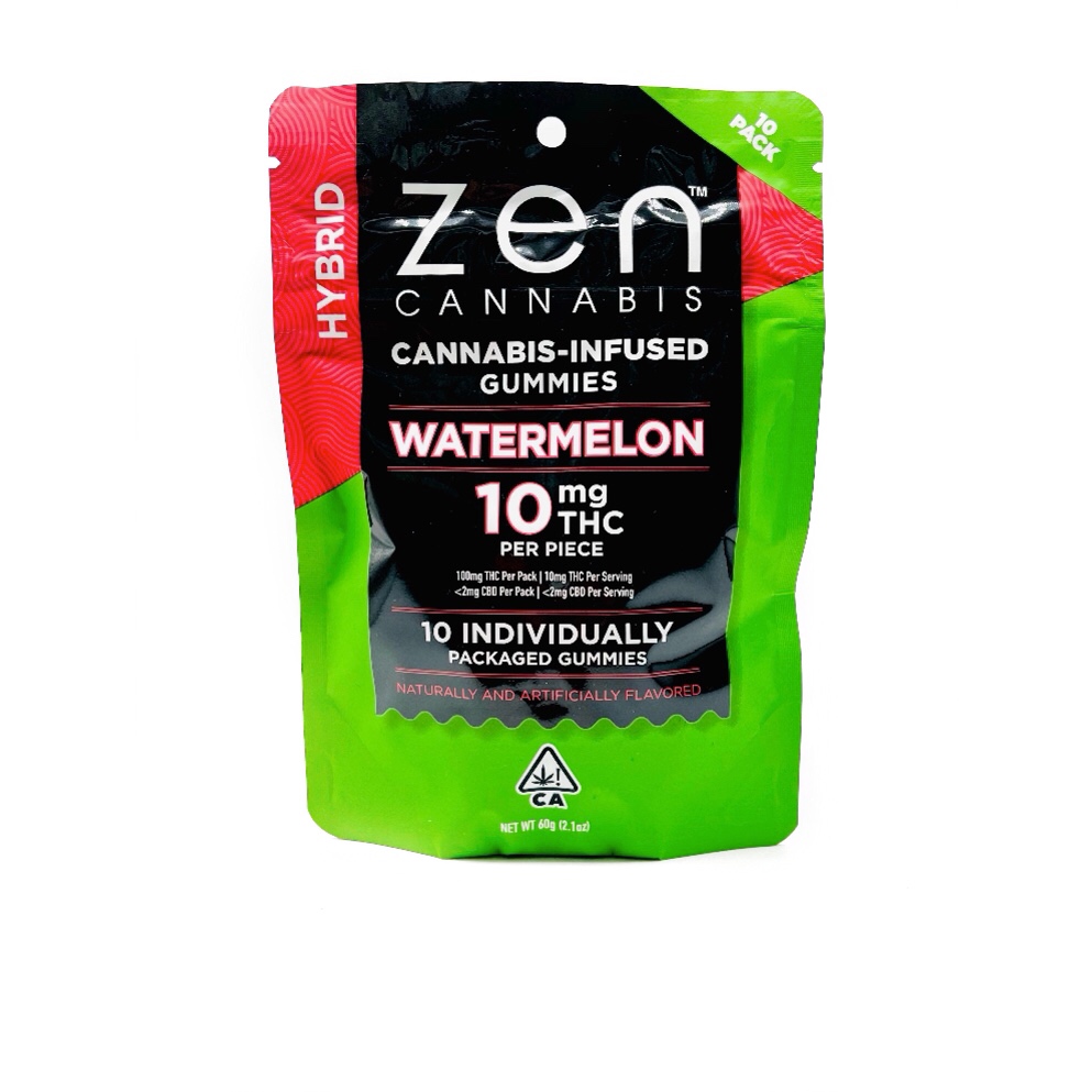Zen Cannabis - Hybrid Watermelon Gummies 100MG - The Kind Center