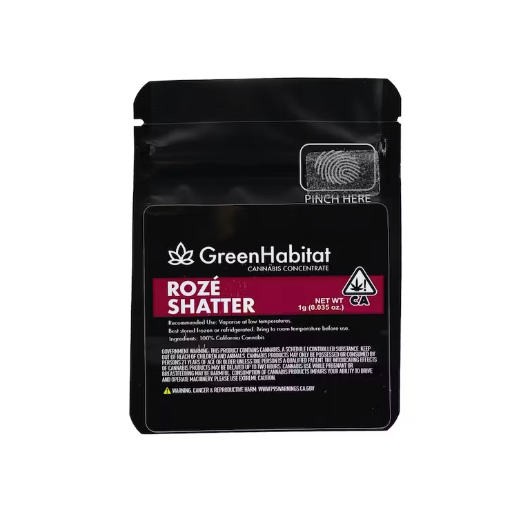 Green Habitat - Sativa Roze Shatter 1G - The Kind Center