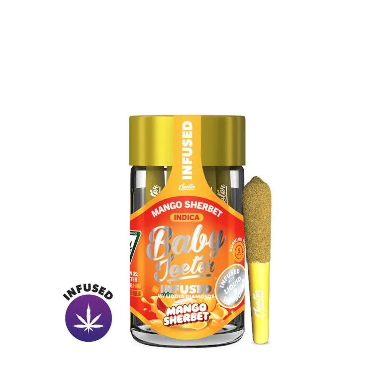 Jeeter - Infused Baby Jeeter Mango Sherbet Pre-rolls 5pk - The Kind Center