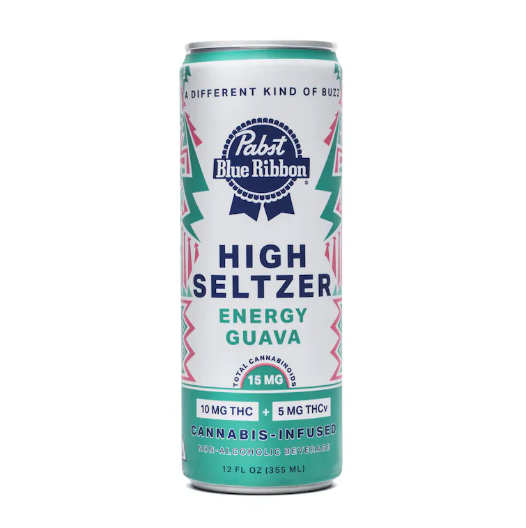 Pabst Blue Ribbon - Infused THC/THCv Daytime Guava High Seltzer 15MG ...