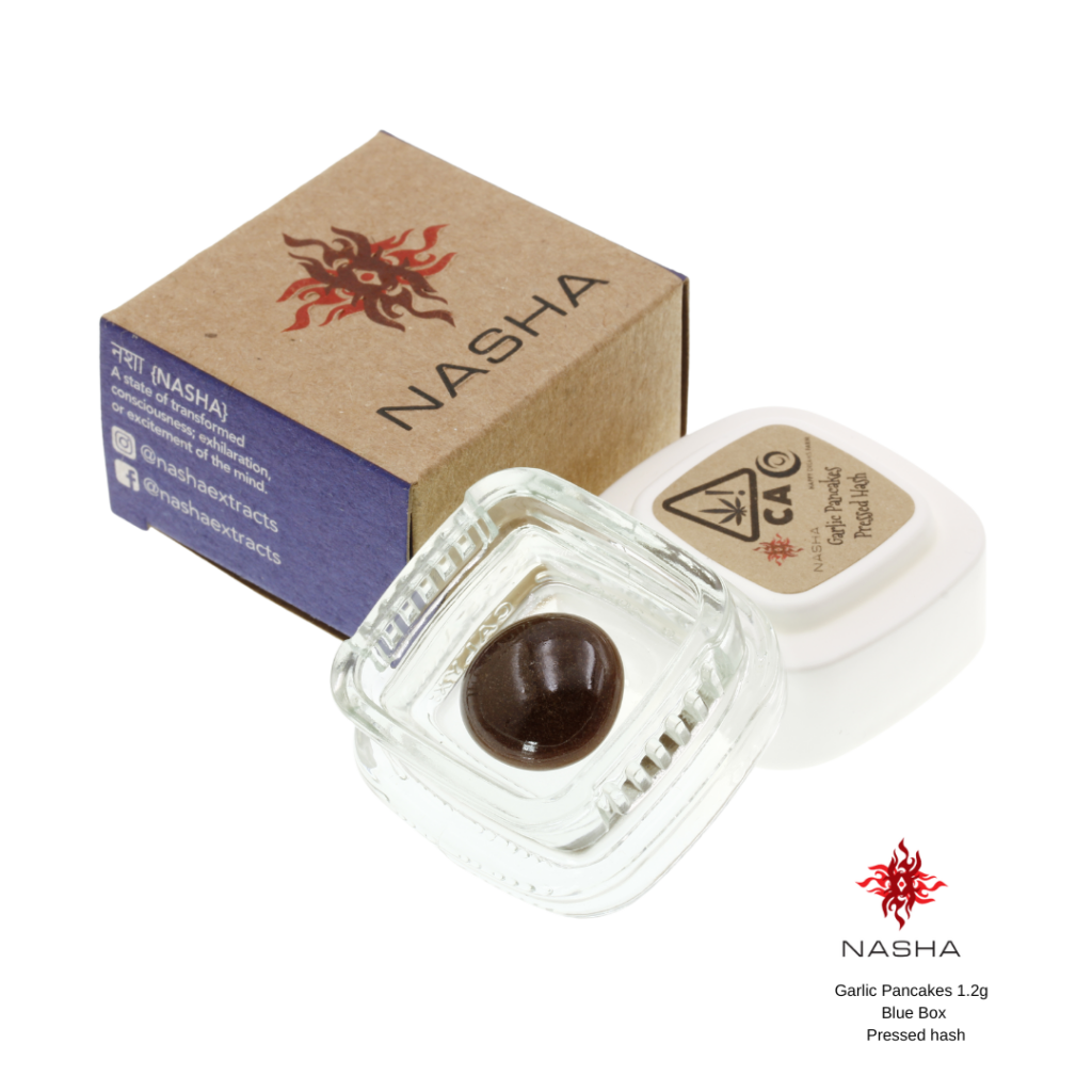 Nasha - Hybrid Garlic Pancakes Blue Pressed Hash 1.2G - The Kind Center