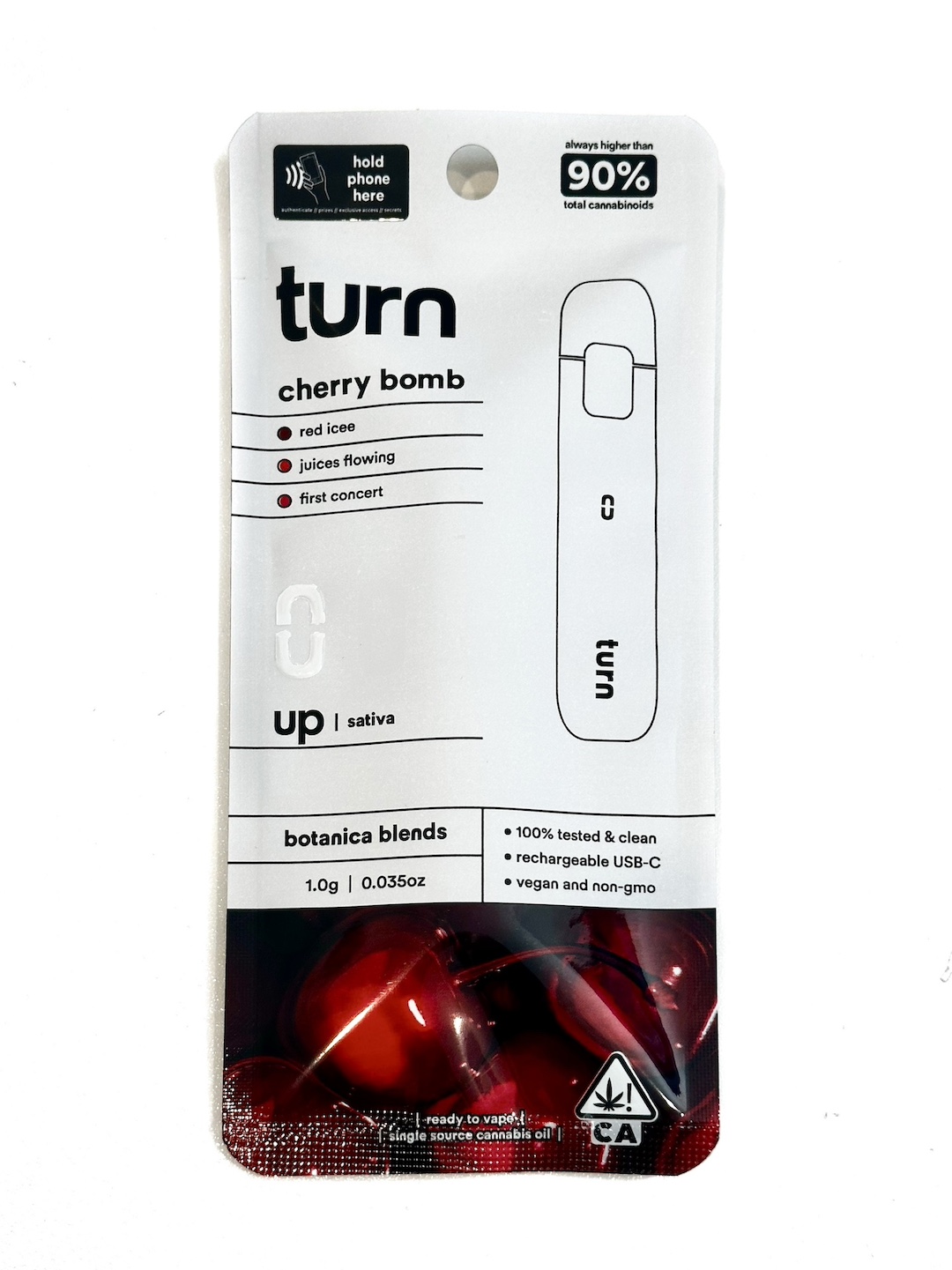 Turn - Sativa Cherry Bomb Disposable Vape Pen 1G - The Kind Center