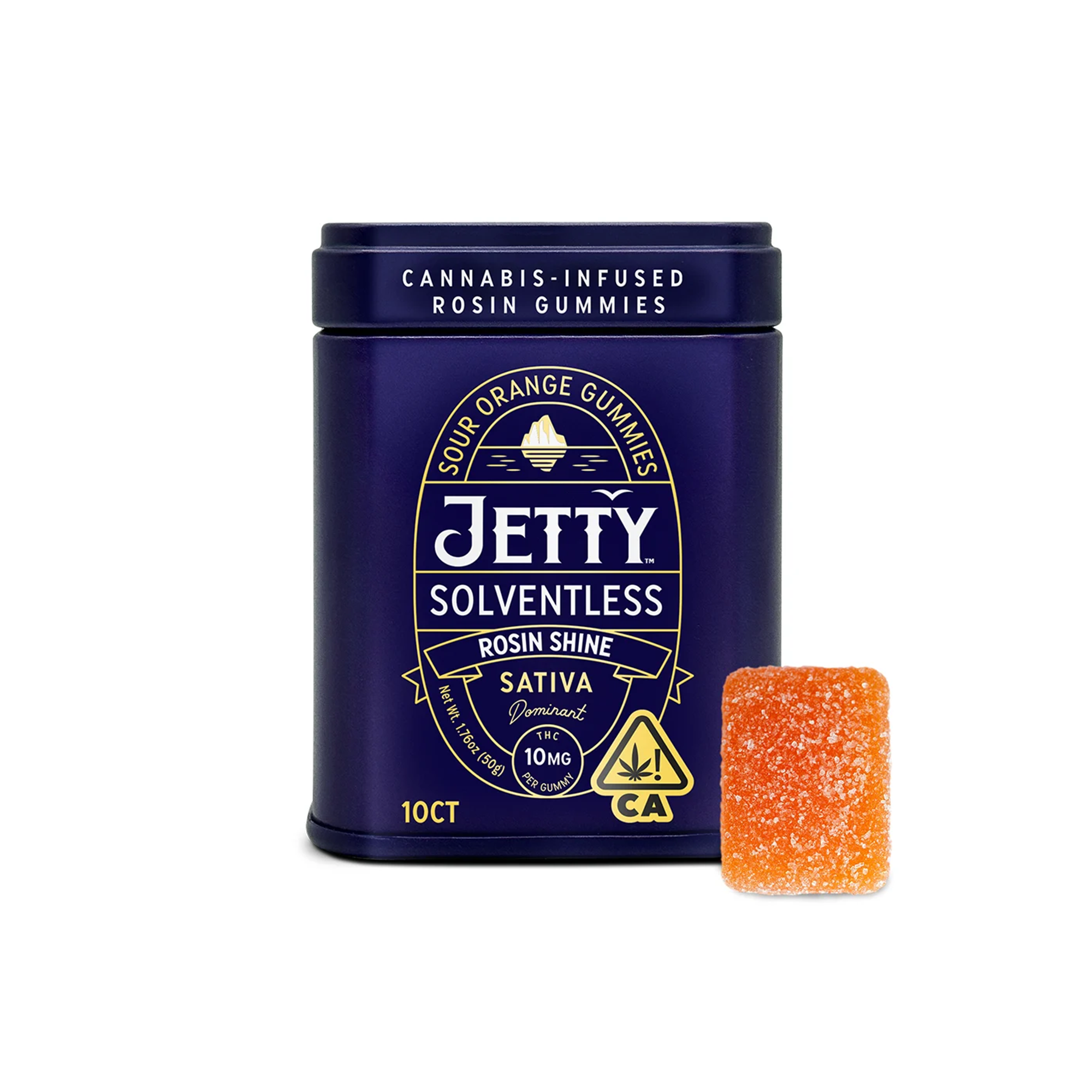 Jetty Extracts - Sour Orange Rosin Shine Solventless Gummies 100mg ...