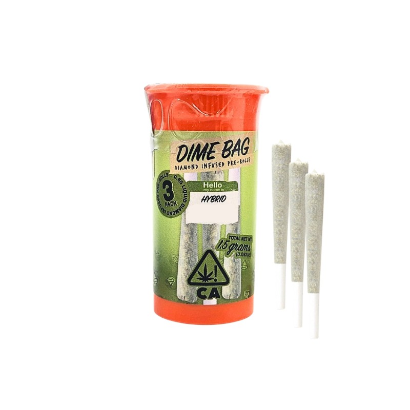 Dimebag - Guava Gelato Diamond Infused Pre-Rolls 3pk - The Kind Center
