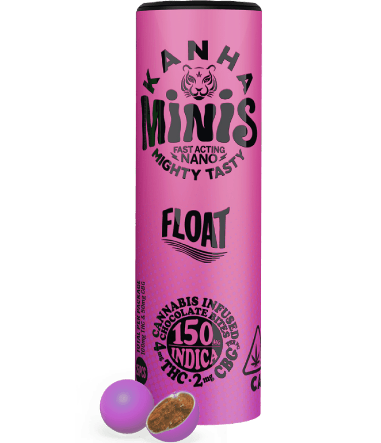 Kanha - Indica NANO Float Minis 100mg THC:CBG - The Kind Center