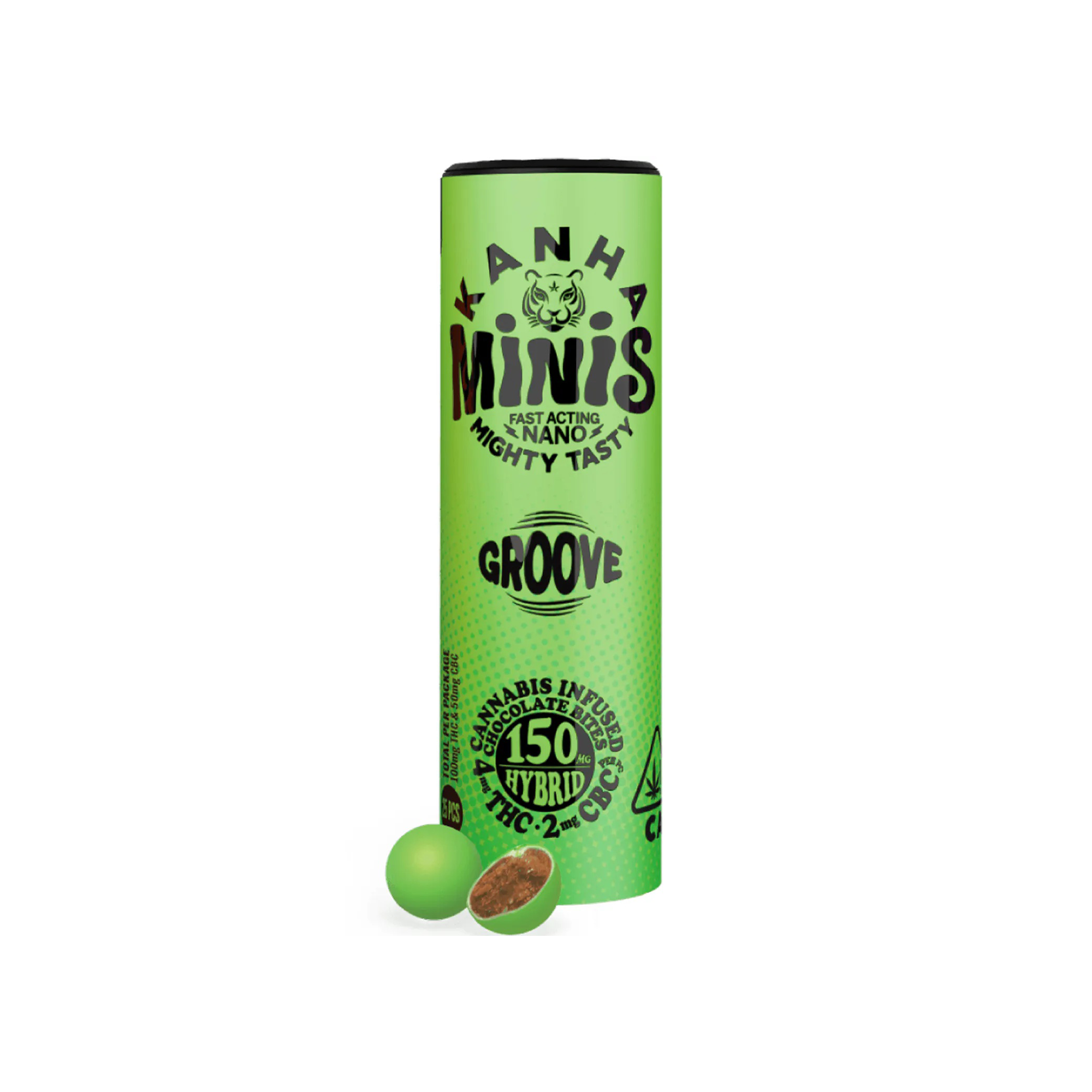 Kanha - Hybrid NANO Groove Minis 100mg THC:CBC - The Kind Center