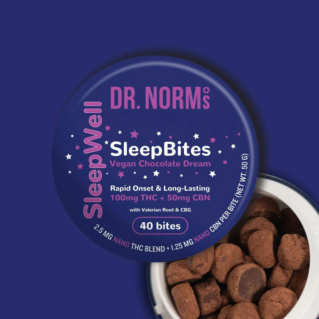 Dr. Norm's - SleepWell Fast-Acting Sleep Bites 2.5mg THC | 2.5mg CBN ...
